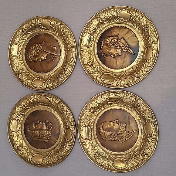 Pressed Copper | Accents | 4 Vintage Pressed Copper 6 Wall Plates ...